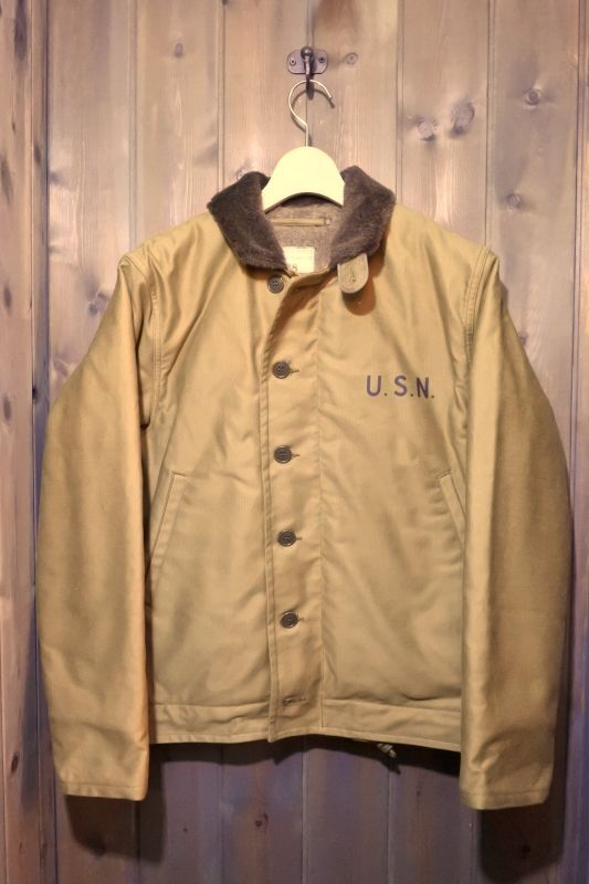 THE REAL McCOY'S N-1 DECK JACKET (KHAKI) / STENCIL MJ22115 MJ22115 THE REAL McCOY'S